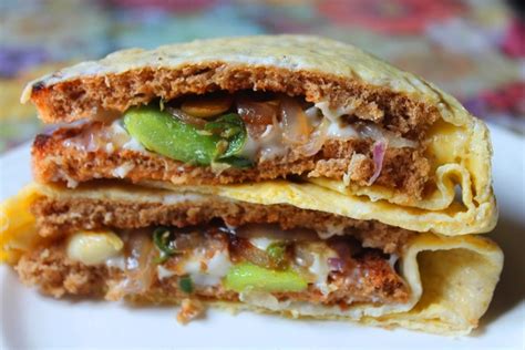 Stuffed Bread Omelette Recipe Yummy Tummy