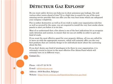 PPT Détecteur Gaz Explosif PowerPoint Presentation free download