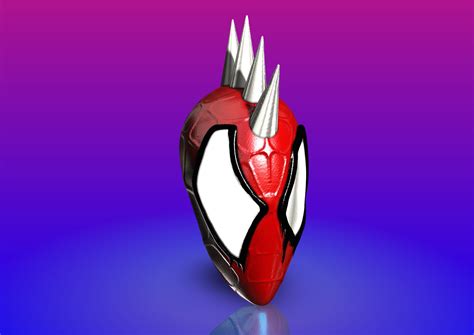 Fichier Stl Spider Punk Mask Faceshell Spider Man Across The Spider Verse・design Pour