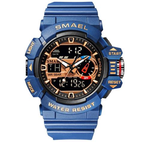 SMAEL 8043 Men S Dual Time Analog Digital Water Proof Sport Watch