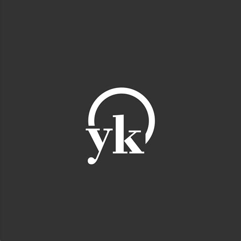 Yk Initial Monogram Logo With Creative Circle Line Design 18865299 Vector Art At Vecteezy