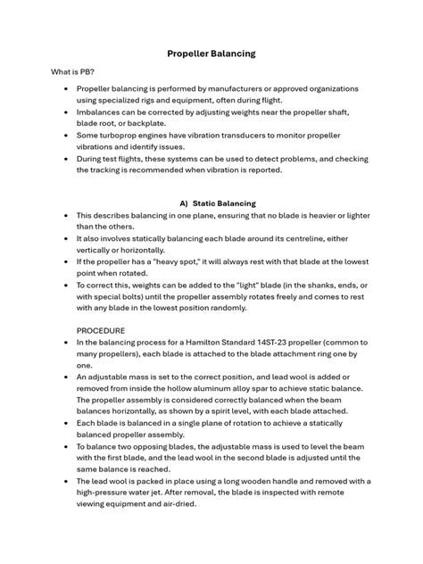 Propeller Balancing Pdf