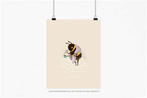 Mornings Bumblebee With Tea Print Joanna Garcia Illustration