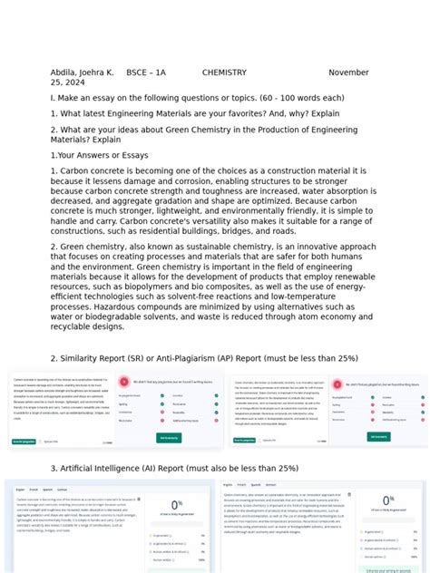 Chem Assignment Pdf
