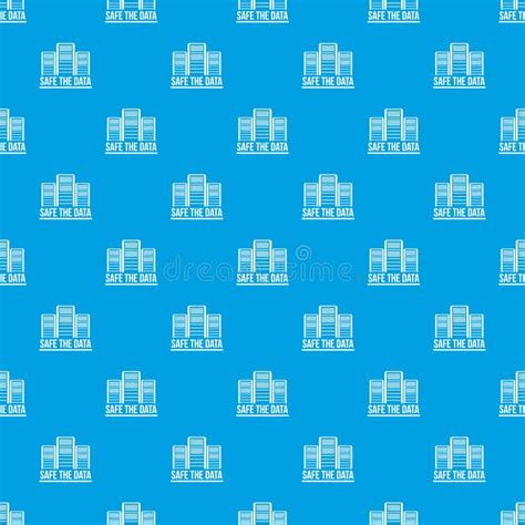 Safe The Data Pattern Vector Seamless Blue Stock Vector Illustration Of Online Document