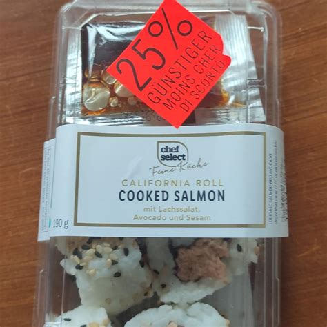 California roll cooked salmon Chef Select Lidl калорийность пищевая ценность