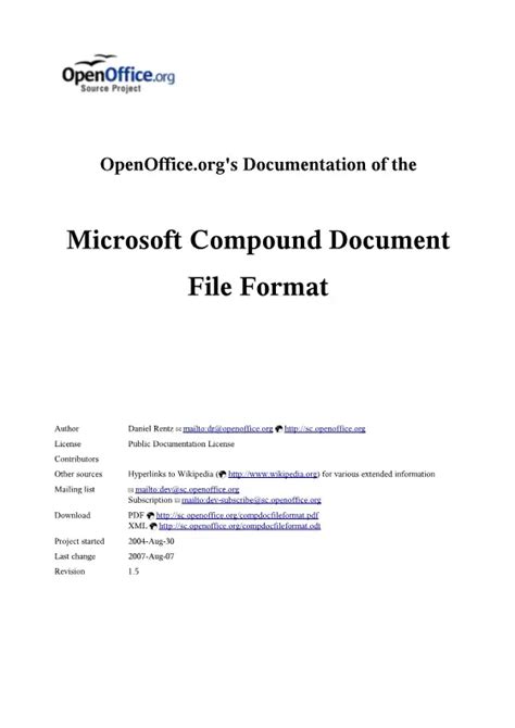 The Microsoft Compound Document File Format Docslib