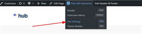 Hub Elementor Logo Favicon Options LiquidThemes Knowledge Base