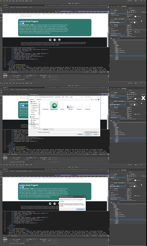 Solved Dreamweaver 2017 Crash Css Designer Background Ima Adobe Community 9236849