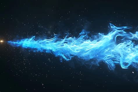 Premium Photo Blue And Cyan Glowing Magic Bolt Flying Fast