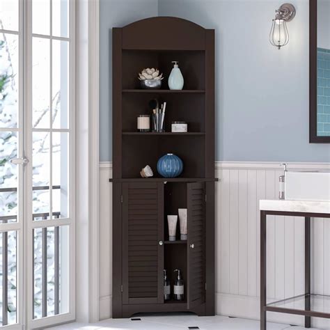 Best Corner Linen Cabinet For Bathroom Espresso Corner Cabinet