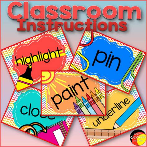 Classroom Instruction Posters Or Cards Teaching Resources