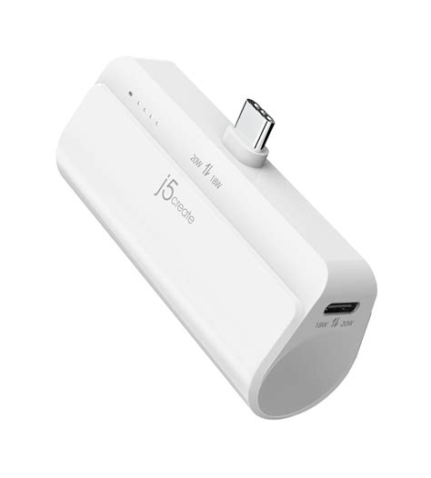 Jpb5220 Usb C®口袋快充行動電源（典雅白 Jpb5220w）（魅力粉 Jpb5220r） New Tw J5create