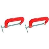 Kit 2 Grampos Sargento 5 Polegadas 125mm Tipo C Em Ferro Fox Tools