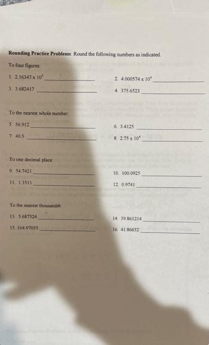 solved rounding practice problems round the following