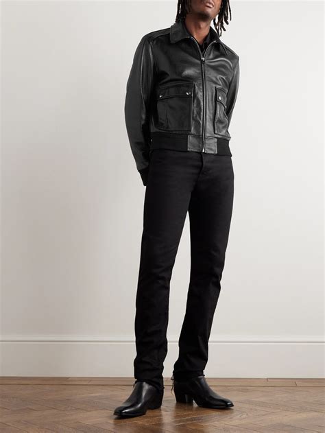 Celine Homme Leather Blouson Jacket For Men Designer Leather Jackets
