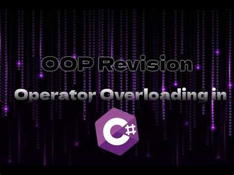 OOP Revision Operator Overloading In C YouTube