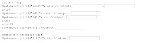 Solved Int A System Out Printf A Din A I Output Chegg