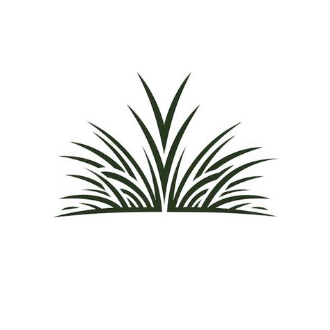 Premium Photo Grass Black Silhouette On White Background Vector