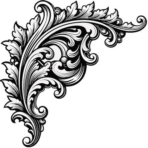 Ornate Floral Design Element Premium Ai Generated Vector