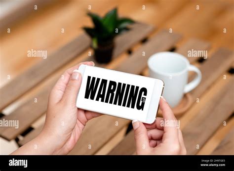 Handwriting Text Warning Business Showcase Advice Sign For Possible Danger Safety Symbol