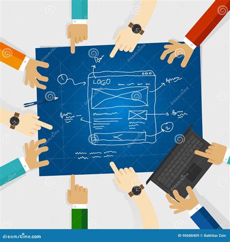 Interfaccia Utente O Di UI E UX O Lavoro Di Gruppo Di Progettazione Di