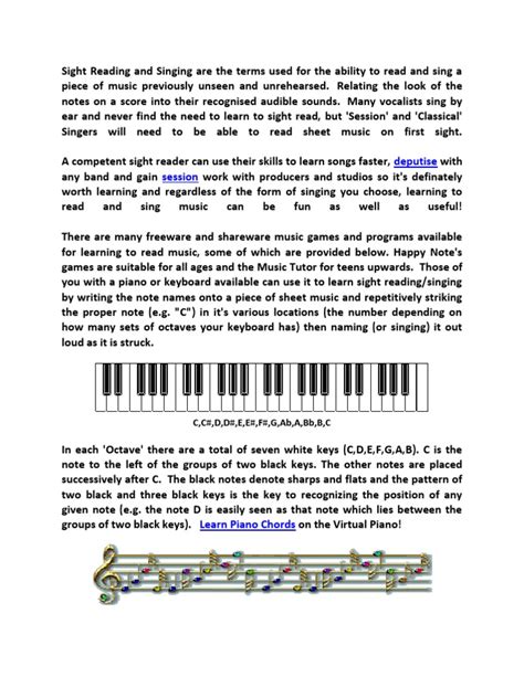 Free Piano Sight Reading Exercises Printable Printable Word Searches