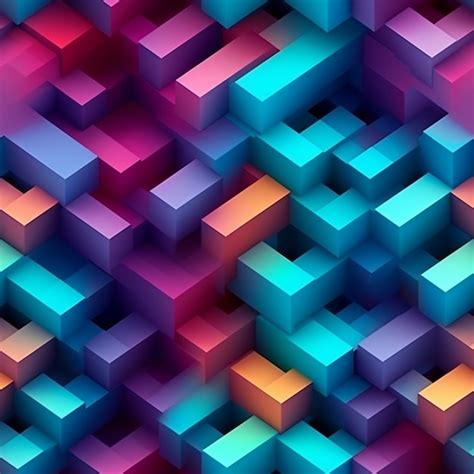 Premium Ai Image A Close Up Of A Colorful Background With Many Cubes Generative Ai