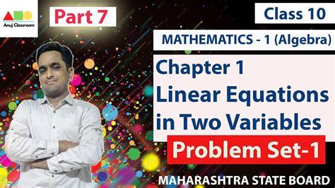 Linear Equations In Two Variables Part Chapter Class Maths Anuj Classroom