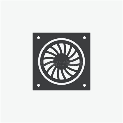Computer Fan Vector Icon Stock Vector Illustration Of Vector 240425437