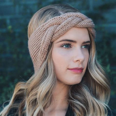 Knitted Turban Headbands Winter Warm Head Wrap Wide Hair Accessories
