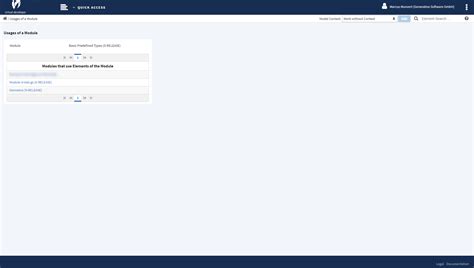 Module Usages Virtual Developer Modeler