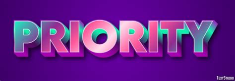 Priority Text Effect And Logo Design Word