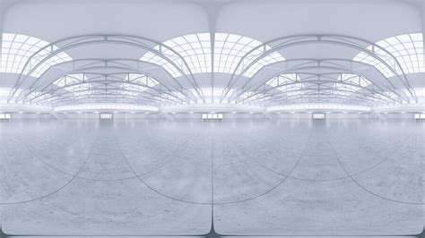 전체 구형 Hdri 파노라마 전시회 및 이벤트를 위한 빈 전시 공간 배경의 360도 Tile Floor Marketing은 3d
