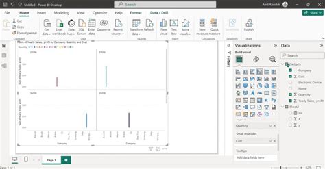 power bi clustered chart