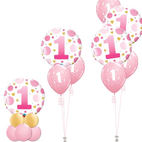 1st Birthday Pink And Gold Balloons Cardiff Balloons