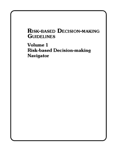 Uscg Risk Based Decision Making Guidelines Pdf Risk Risk Management