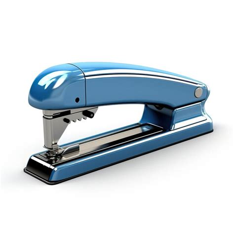 Premium Vector Blue Color Stapler 3d Vector White Background Isolated Hi