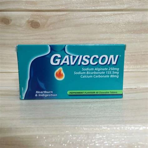 Promo Gaviscon Chewable Tablet Peppermint For Heartburn Indigestion 48