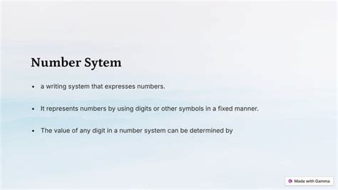 Number Systems And Conversiondecimal And Binary System Ppt