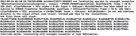 Ios11 Ios 11 Issue With Pkhud Or Blur Crashes App Stack Overflow