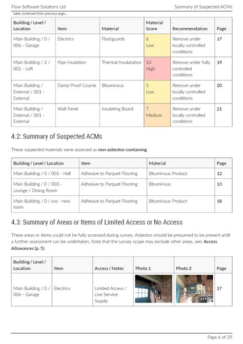 Asbestos Surveying Software Flow Mobile Surveying