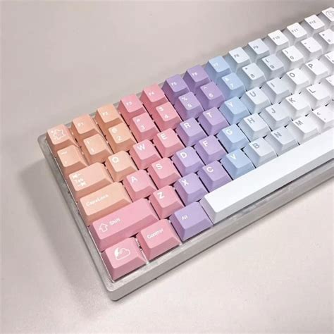 Cute Kawaii Keyboard Wireless Typewriter Green Pink Keyboard With Mouse