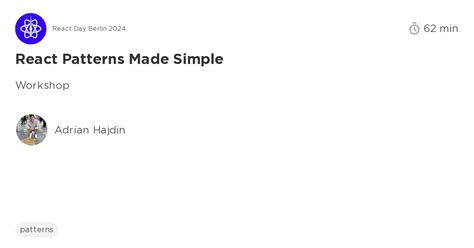 React Patterns Made Simple