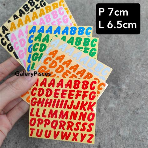 Jual Sticker Alphabet Stiker Huruf Abc Abjad Stiker Cutting Motor