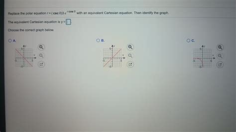 Solved Replace The Polar Equation R Csc3 E Cos With An