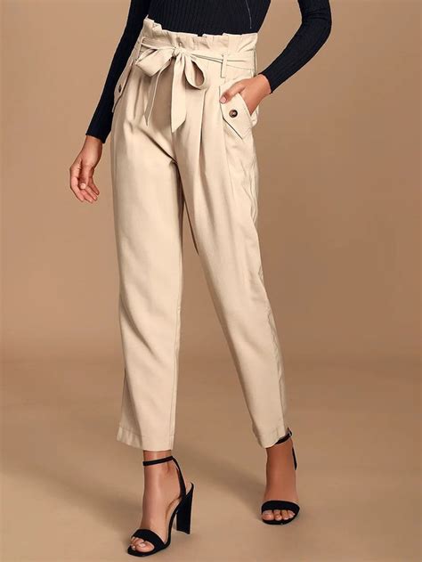 Stylewe Solid Women Straight Leg Pants For Work Elegant As Picture