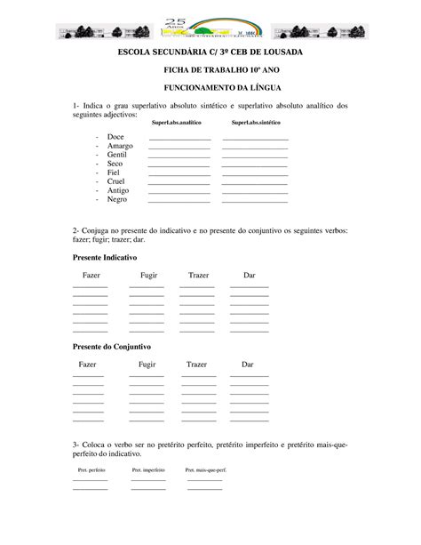 Ficha De Trabalho 10c2ba Ano Funcionamento Da Lingua FICHA DE Studocu