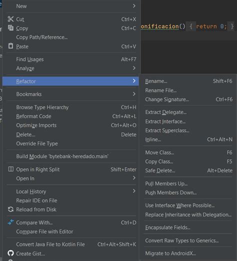 Sugerencia Sugerencia Rename Class Java Polimorfismo Entendiendo