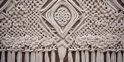 Premium Ai Image Generative Ai Closeup Of Hand Made Macrame Texture